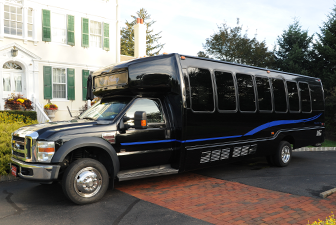 Black Ford Luxury Limo Bus