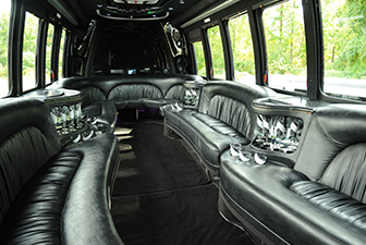 Black Ford Luxury Limo Bus