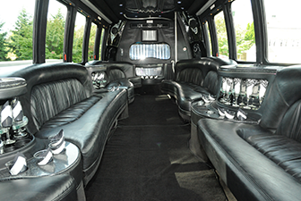 Black Ford Luxury Limo Bus