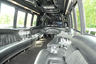 Black Ford Luxury Limo Bus